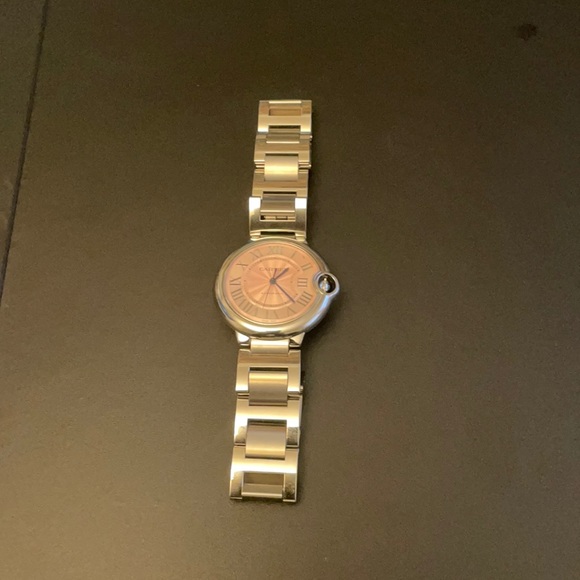 Cartier | Accessories | Cartier Ballon Bleu Pink Dial Steel Unisex ...